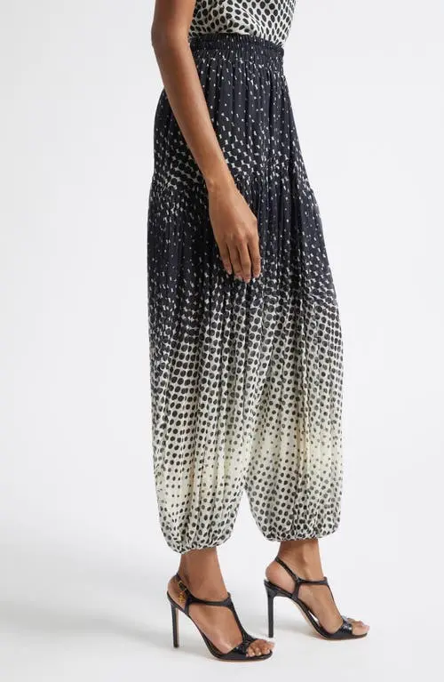 Christopher John Rogers Halftone Wiggle Dot Harem Pants