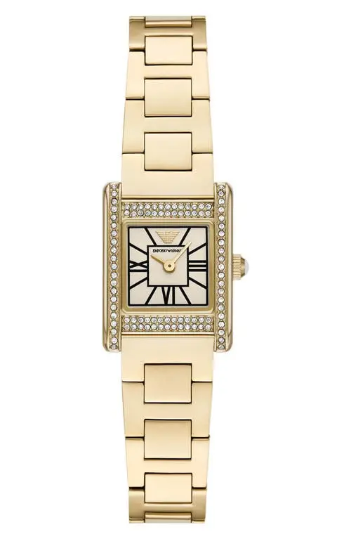 Emporio Armani Mother-of-pearl Dial Bracelet Watch - Gold