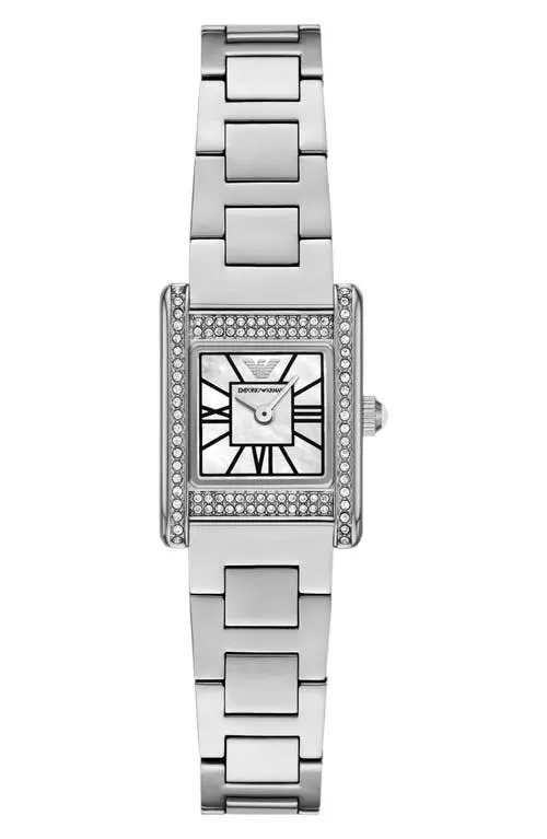 Emporio Armani Mother-of-pearl Bracelet Watch - Silver