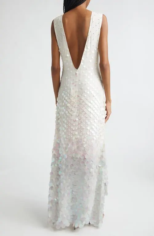 Christopher John Rogers Embellished Step Hem Silk Gown