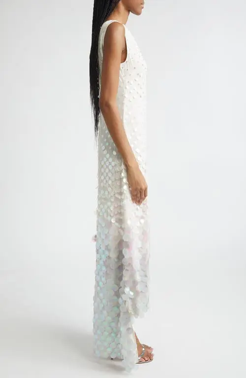 Christopher John Rogers Embellished Step Hem Silk Gown