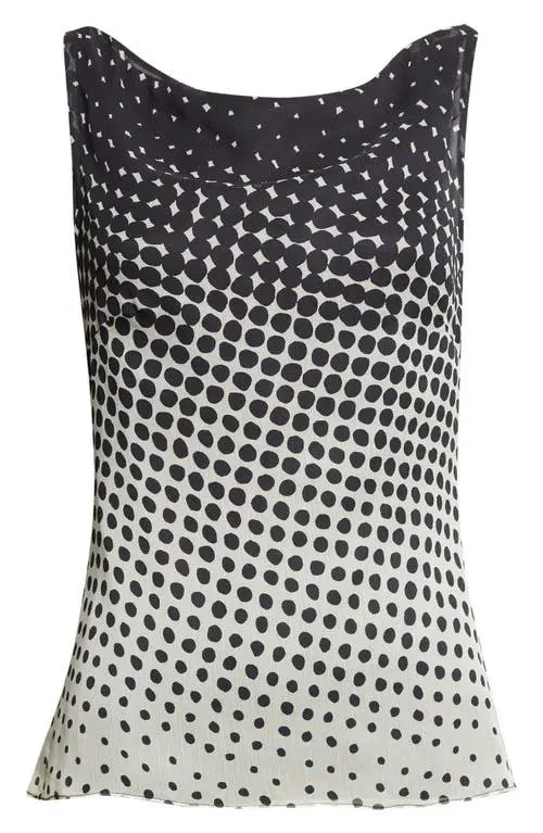 Christopher John Rogers Halftone Wiggle Dot Cowl Back Shell