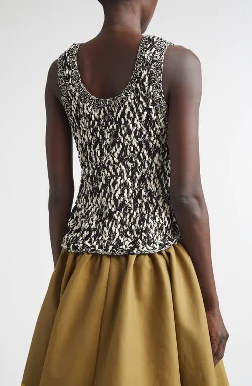Christopher John Rogers Marled Cotton Sweater Tank