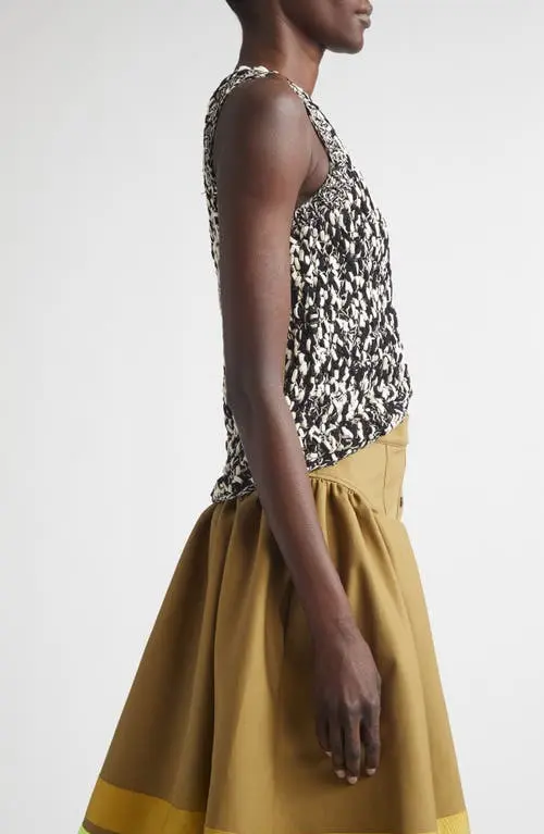 Christopher John Rogers Marled Cotton Sweater Tank