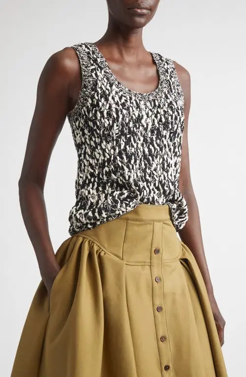 Christopher John Rogers Marled Cotton Sweater Tank