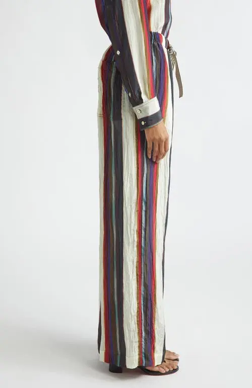 Christopher John Rogers Morris Stripe Crinkled Pants