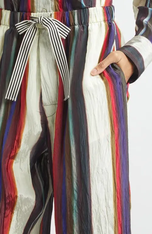 Christopher John Rogers Morris Stripe Crinkled Pants