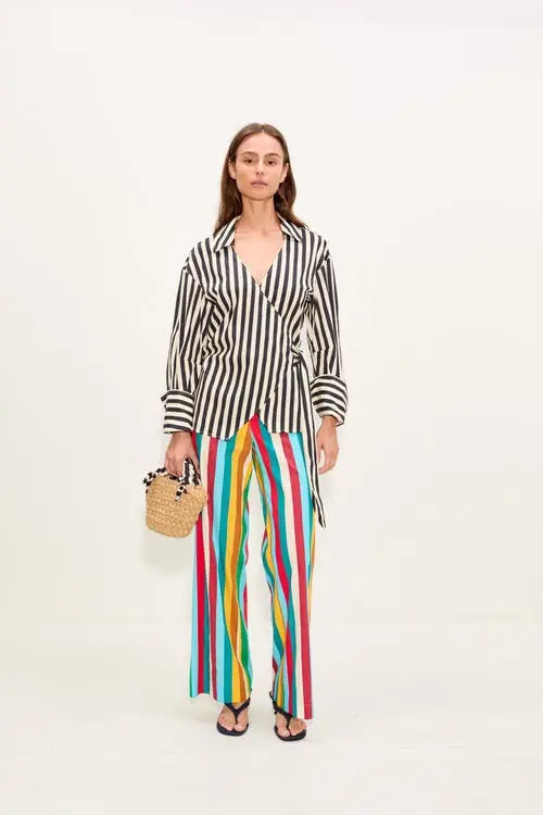 SIMONMILLER Anya Poplin Wrap Top