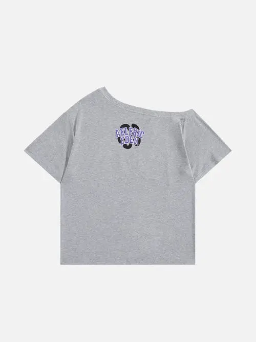 AELFRIC EDEN Flower Off-the-shoulder Tee