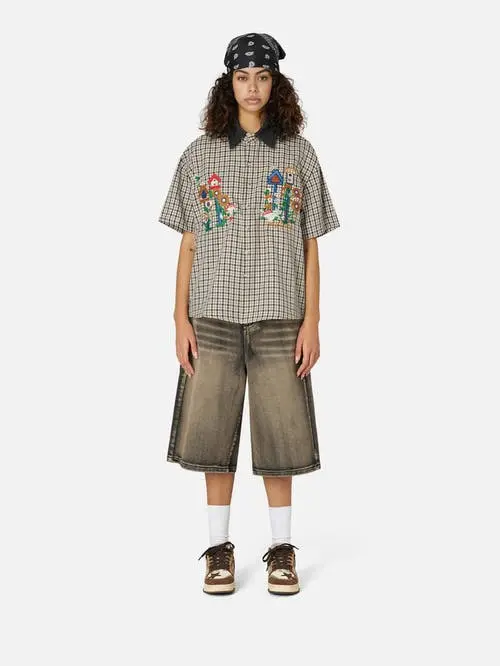 AELFRIC EDEN Plaid Embroidery Shirt