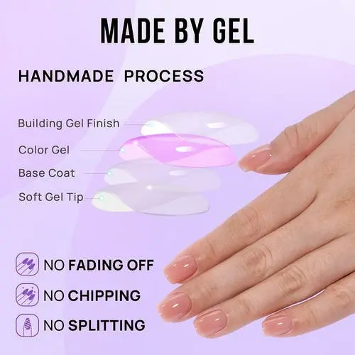BTARTBOXNAILS Press-on Nails Set Short Square - Cinnamon