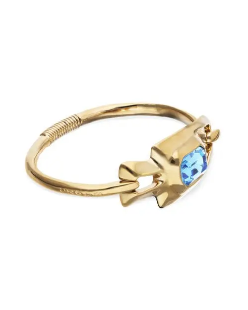 UNODE50 Sculptural Bracelet With Blue Crystal
