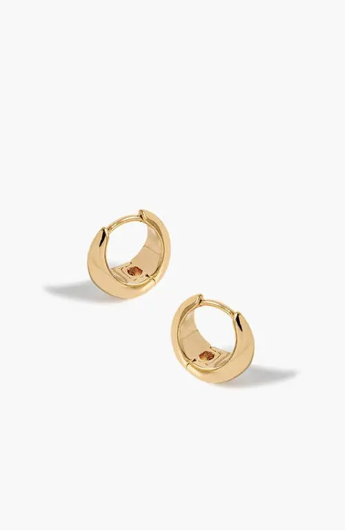 YOJ Mini Pebble Hoop Earrings In 18ct Plated
