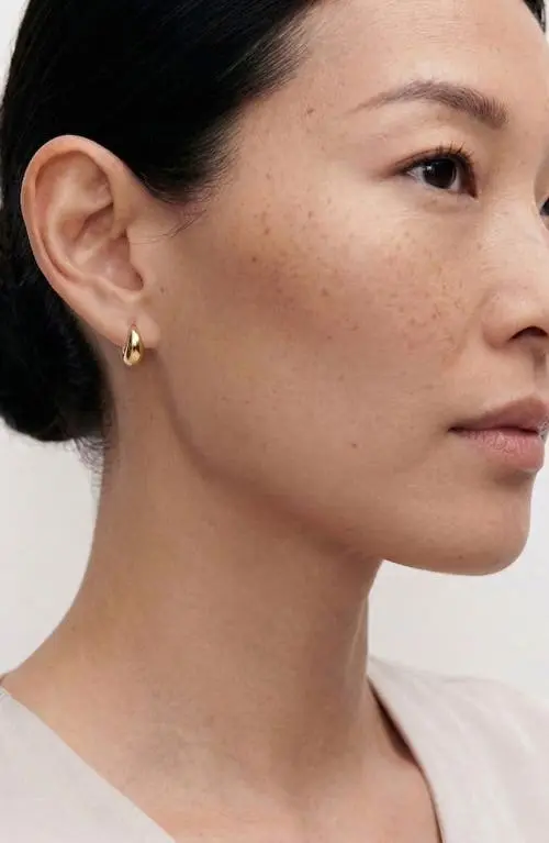 YOJ Mini Pebble Hoop Earrings In 18ct Plated