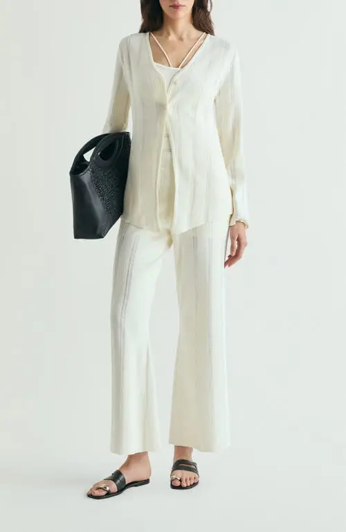 SCALPERS Slanted Knit Cardigan With V-neckline