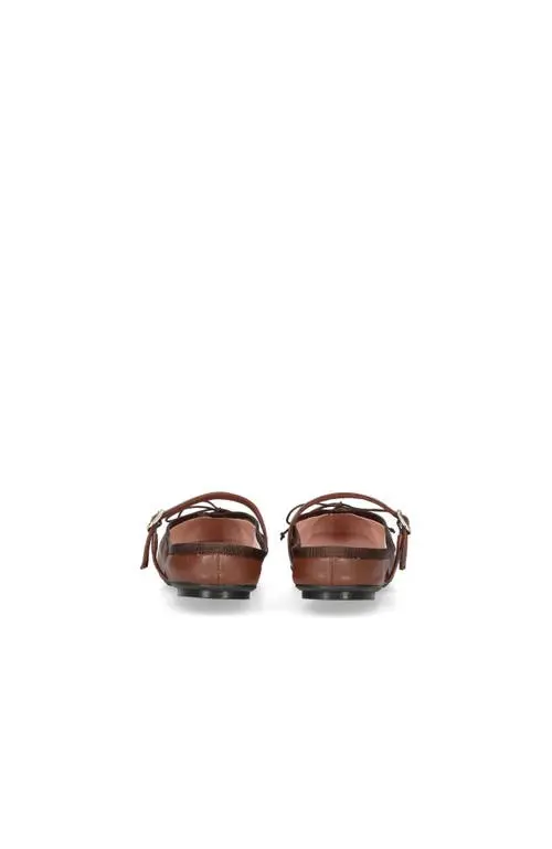 Pretty Ballerinas Square Toe Ballet Slide With Bow Detailing