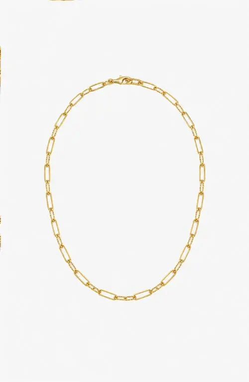 YOJ Molten Link Chain Necklace In 18ct Plated