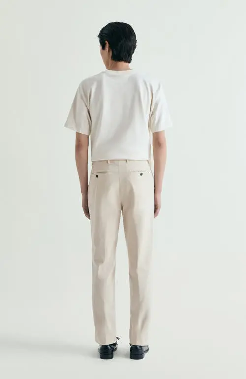 SCALPERS Cotton Blend Front Darts Pants - Beige