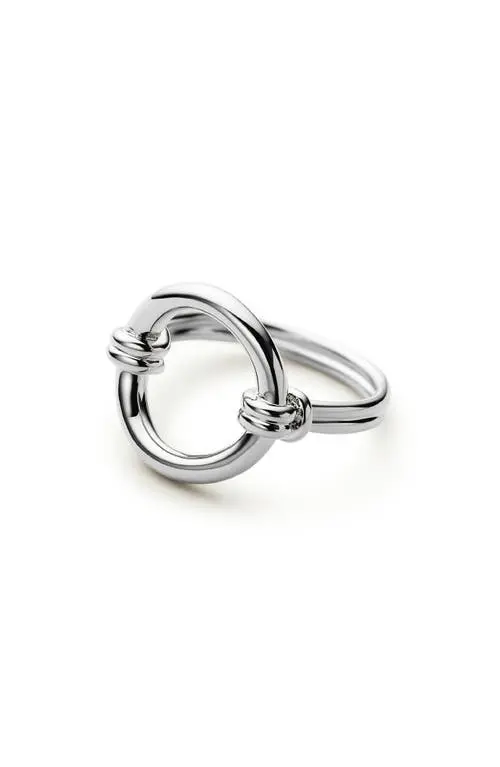ANA LUISA Remi Statement Ring With Rhodium Plating - Silver