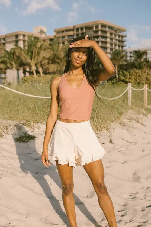 Geode Swimwear Dune High Waisted Swim Shorts