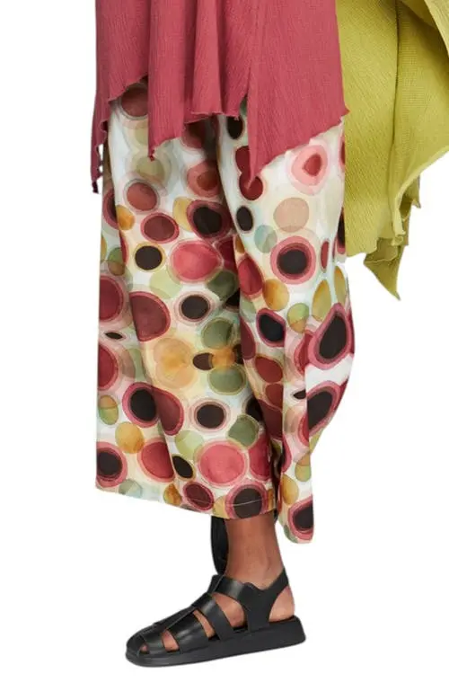 LUUKAA Myra Watercolor Dot Print Cotton-rayon Pants - Original
