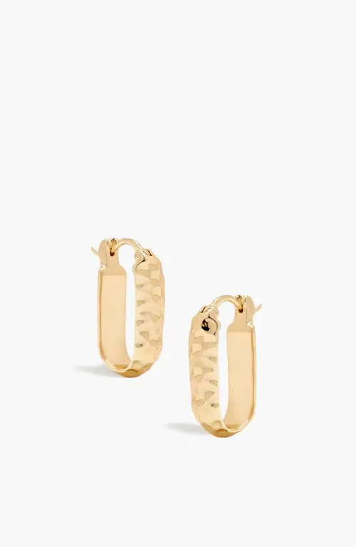 YOJ Sanu Soft Hammered Midi Hoop Earrings