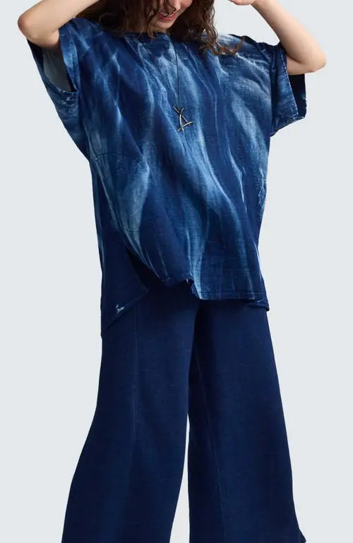 LUUKAA Quinn Batik-effect Back-button Tunic