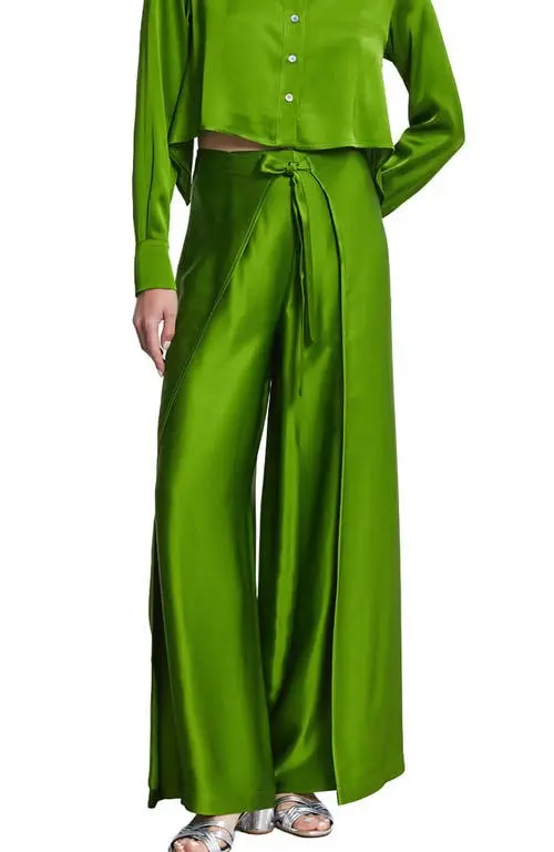 OTTOD'AME Viscose Sarong Trousers - Matcha