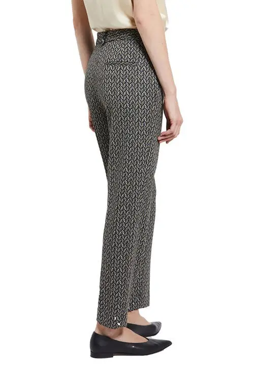 OTTOD'AME Patterned Ankle-length Trousers - Blue