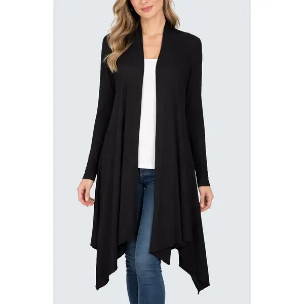 LUUKAA Celeste Wrinkled Duster - Black