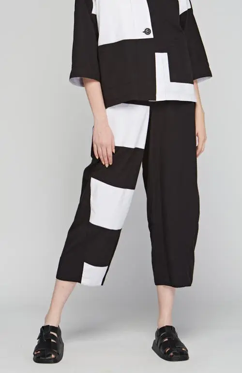 LUUKAA Sonata Poplin Pants With Contrast Stitching - Black