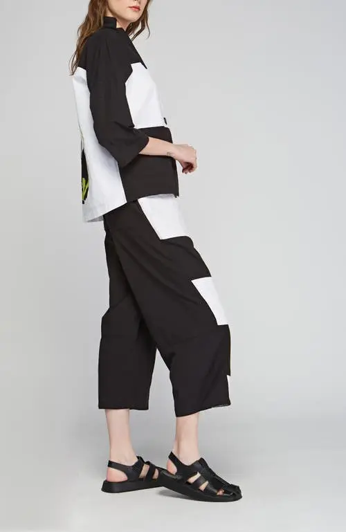 LUUKAA Sonata Poplin Pants With Horizontal Seam Detail