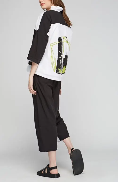 LUUKAA Sonata Poplin Pants With Horizontal Seam Detail