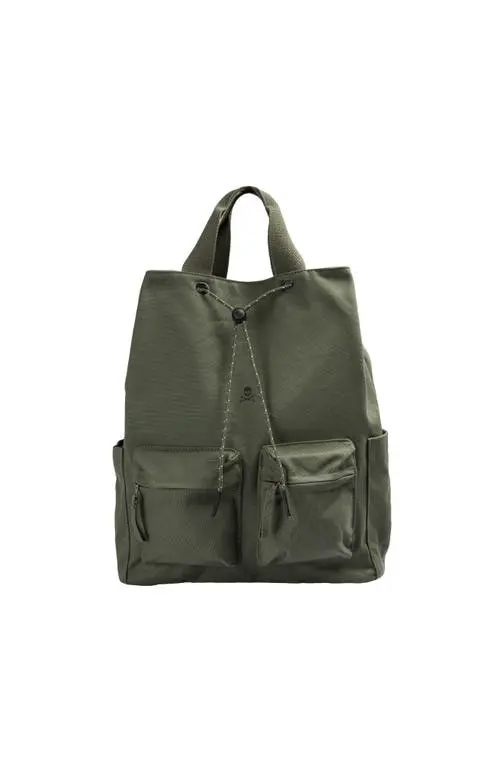 SCALPERS Canvas Drawstring Backpack - Khaki