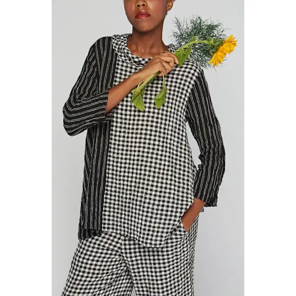 LUUKAA Illustra Checkered And Striped Blended