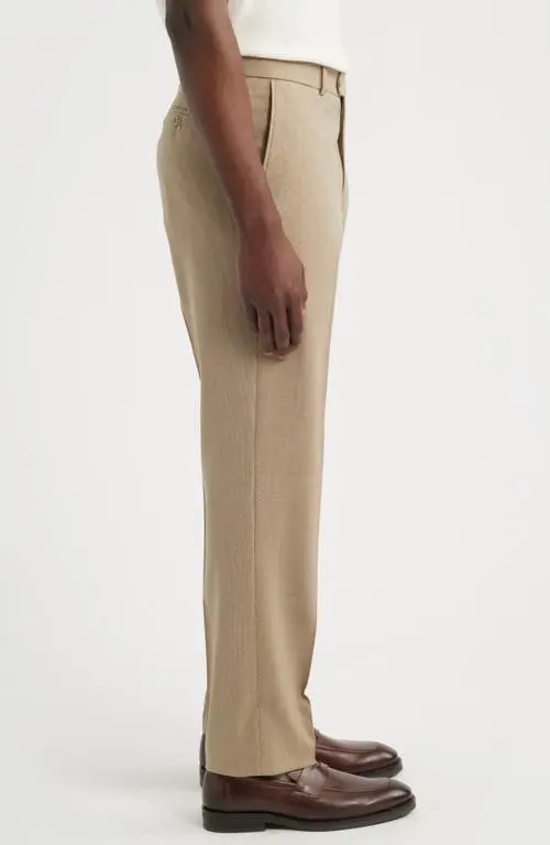 Berle Lightweight Mesh Weave Wool Dress Pants - Wicker Light
