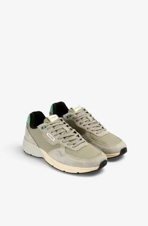 SCALPERS Contrasting Suede Sneaker - Khaki