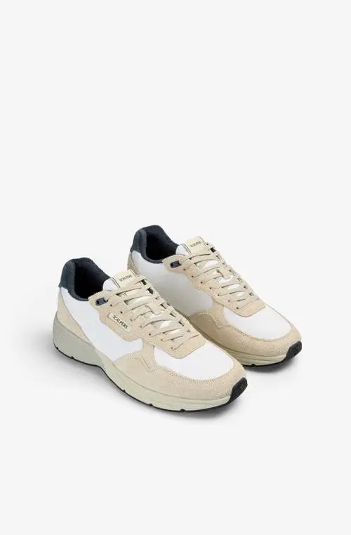 SCALPERS Contrasting Suede Sneaker - White
