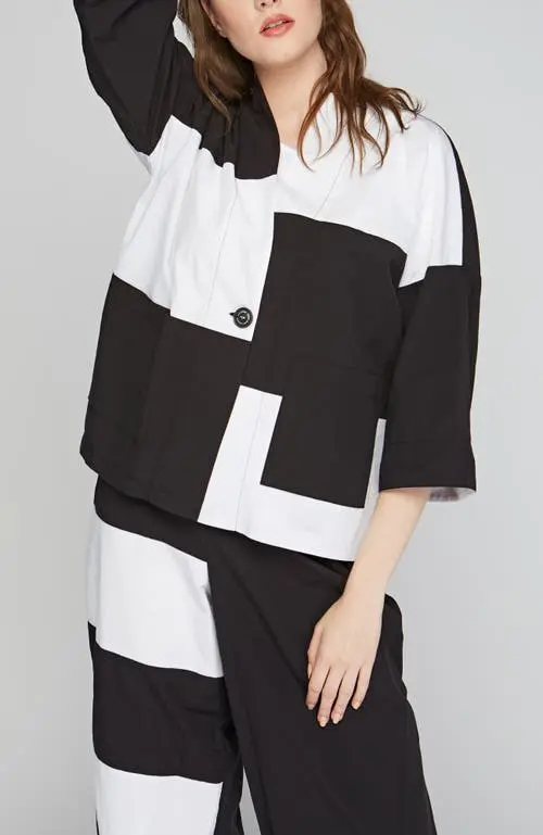 LUUKAA Thessaly Poplin Jacket With Horizontal Coupes