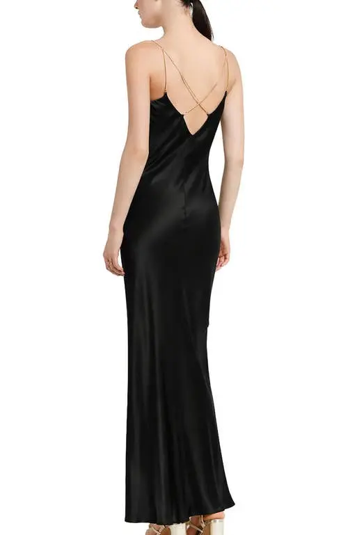 OTTOD'AME Viscose Slip Dress With Criss-cross Straps