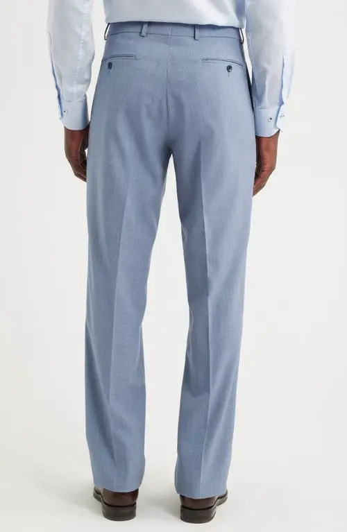 Berle Lightweight Mesh Weave Wool Dress Pants - Blue Mix