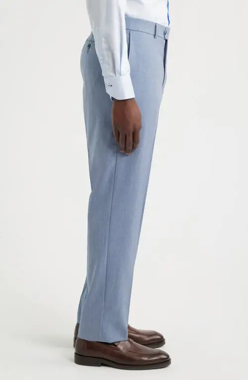 Berle Lightweight Mesh Weave Wool Dress Pants - Blue Mix