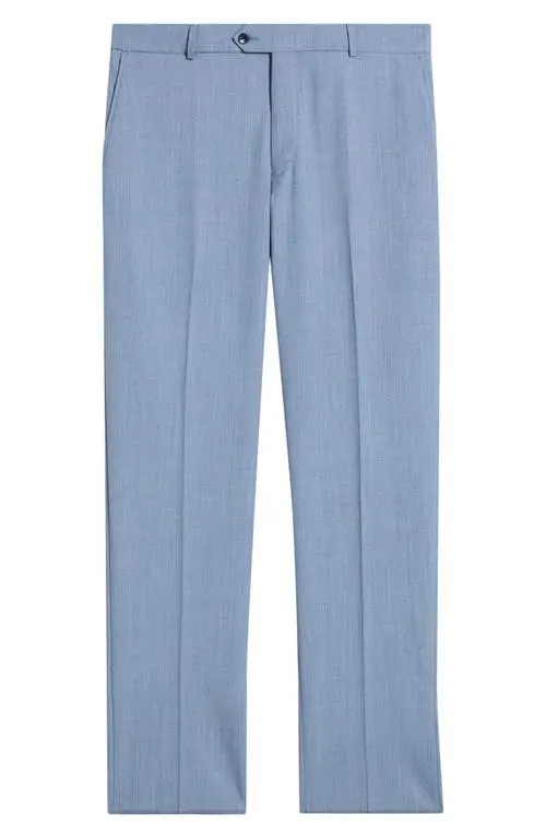 Berle Lightweight Mesh Weave Wool Dress Pants - Blue Mix