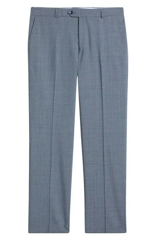 Berle Luxury Performance Flat Front Multiscreen Check Dress Pants