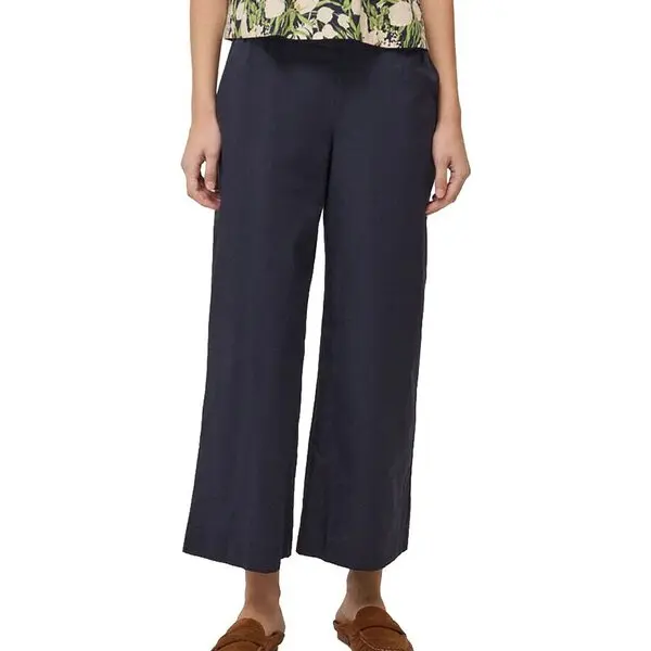OTTOD'AME 100% Cotton Poplin Culottes Trousers - Blue