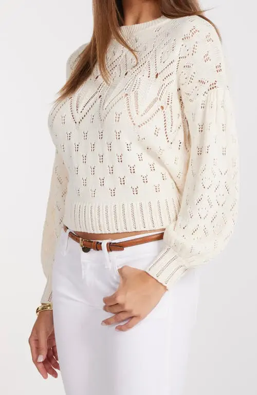 BISHOP + YOUNG Favorite Pointelle Sweater - Cloud