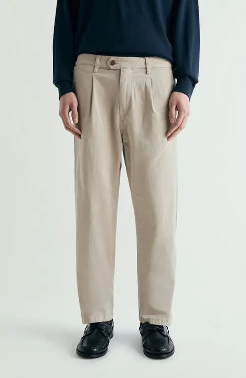 SCALPERS Pleated Chino Pants - Sand