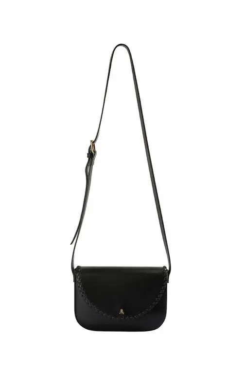 SCALPERS Newnina" Leather Shoulder Bag - Black