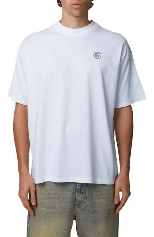 GOOD FOR NOTHING Oversized Halftone T-shirt - White