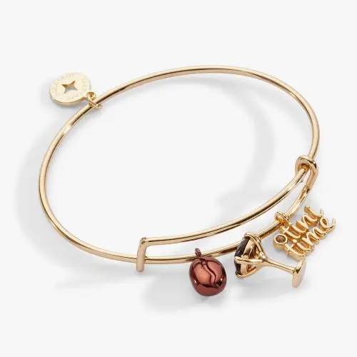 ALEX AND ANI Espresso Martini Multi Charm Bangle - Gold
